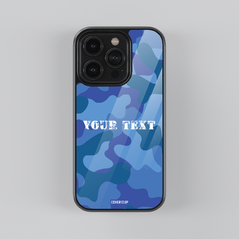 Customise Ocean Camo Glass Case