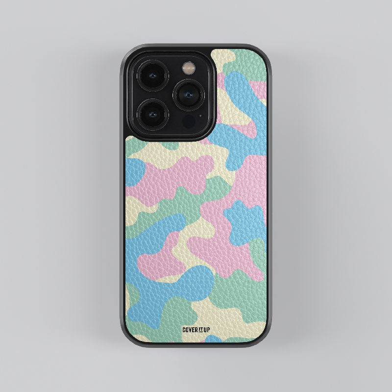 Glitchpop Camo Leather Case