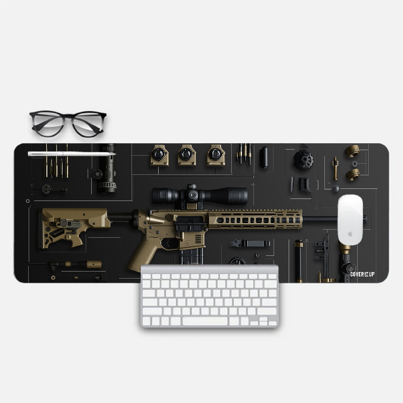 SDMR Rifle Desk Mat and Gaming Mouse Pad